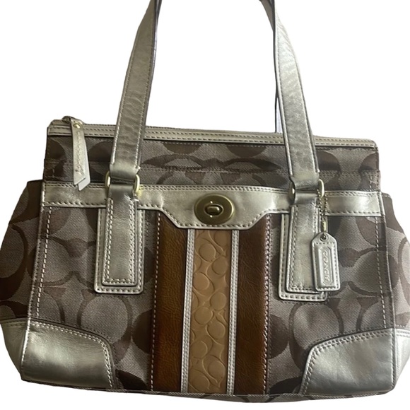Coach | Bags | Coach Classic Women Gold Tone Tote Bag | Poshmark